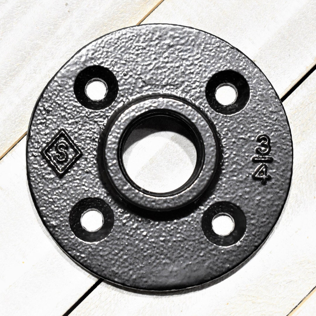 Pipe Floor Flange 3/4 Inch Pipe Fitting, Custom Powder Coated - Etsy