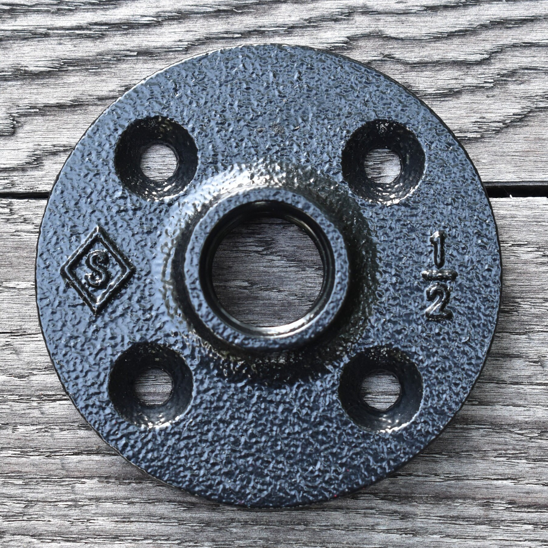 Pipe Floor Flange 1/2 Inch Pipe Fitting, Custom Powder Coated - Etsy