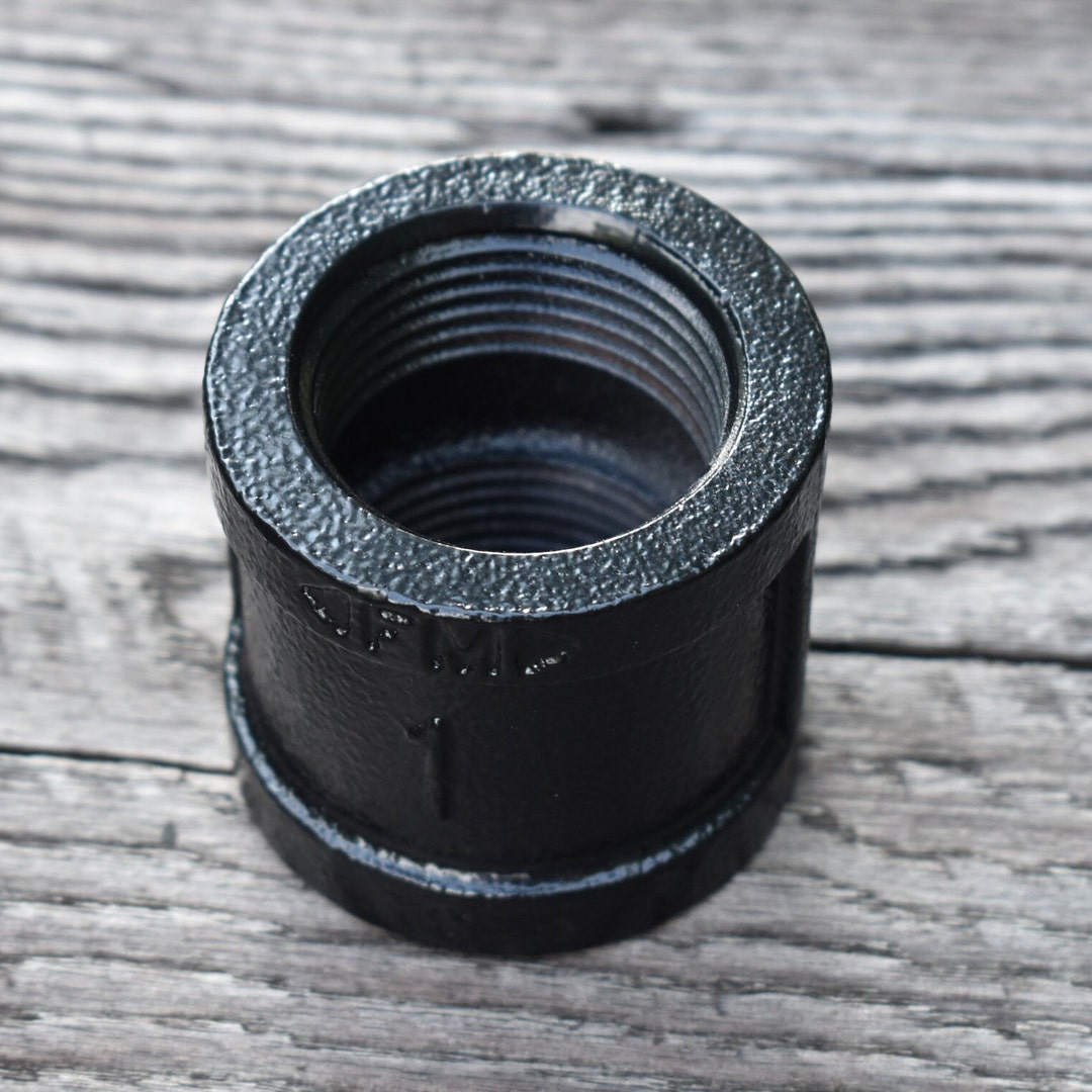 Pipe Coupling, 1 Inch, Pipe Fitting, Black Malleable Iron, Plumbing ...