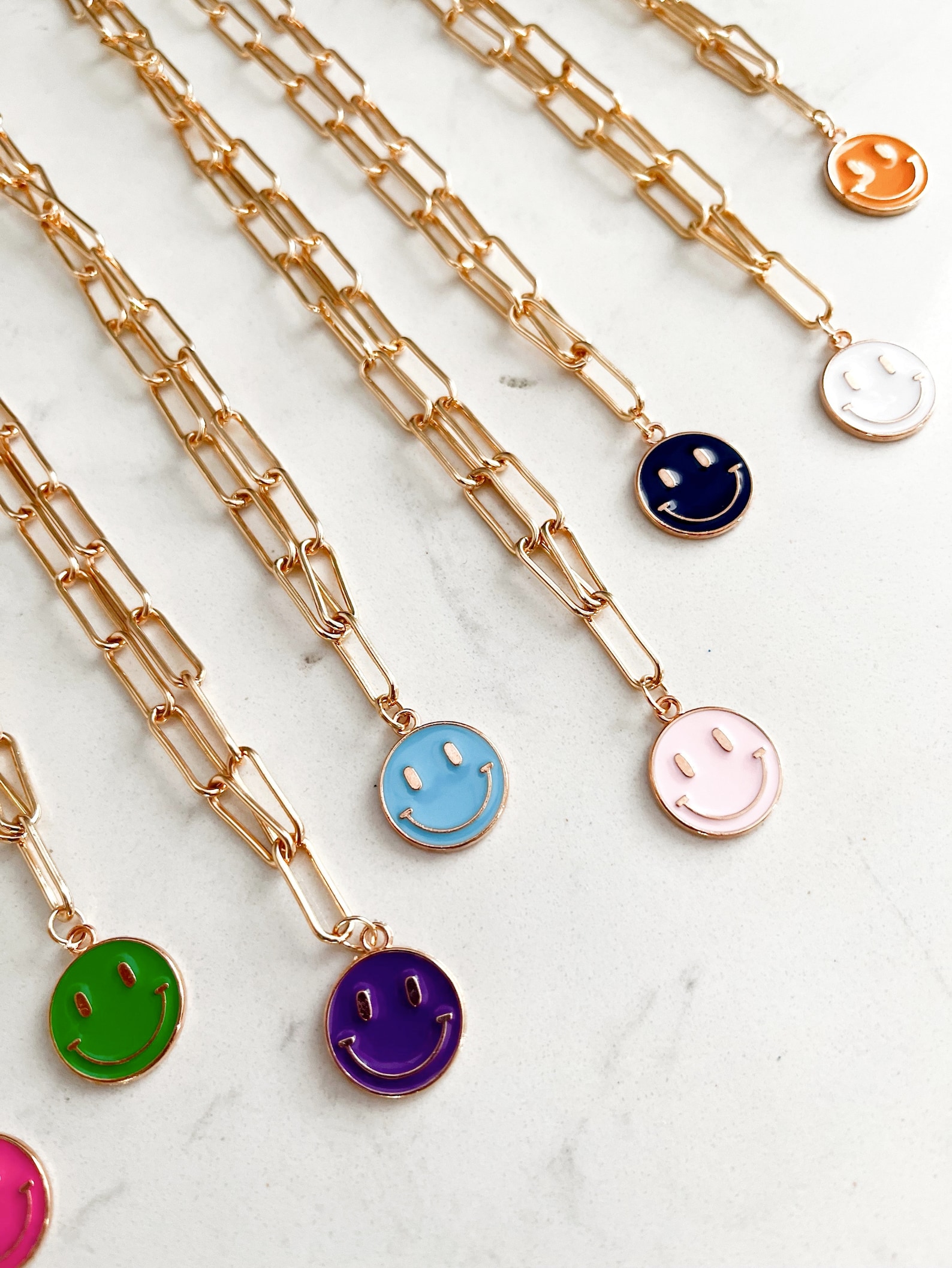 Kids & Adult Smiley Face Paperclip Necklace - Etsy