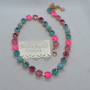 Candy Pink Genuine Austrian Crystal Necklace, Bracelet or Earrings - Etsy
