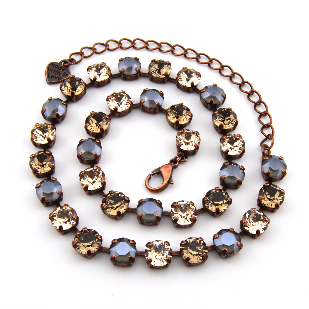 Fall Themed Crystal Jewelry, Necklace or Bracelet "smoky Browns" | Gray ...