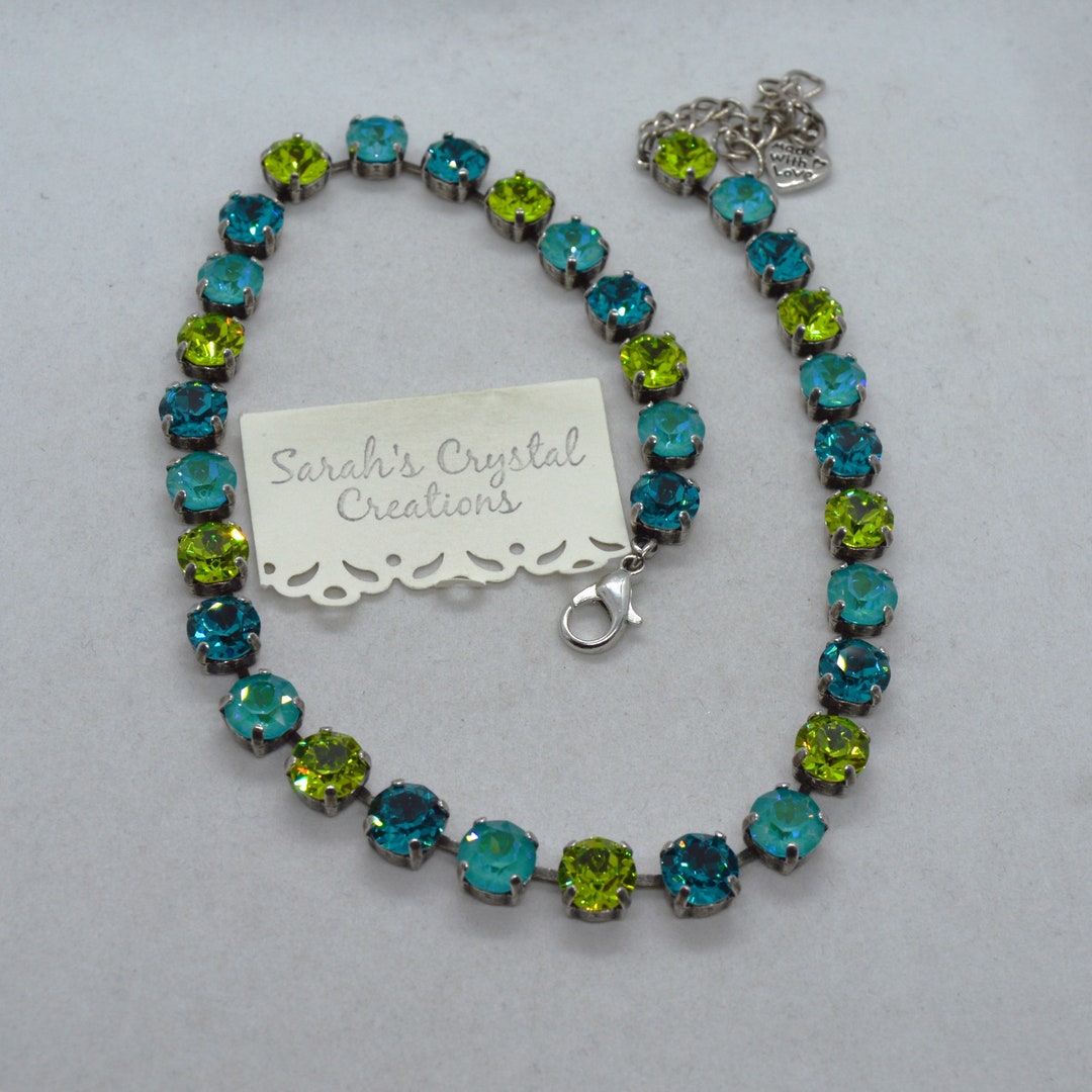 Key Lime Colada Genuine Austrian Crystal Necklace, Bracelet or Earrings ...