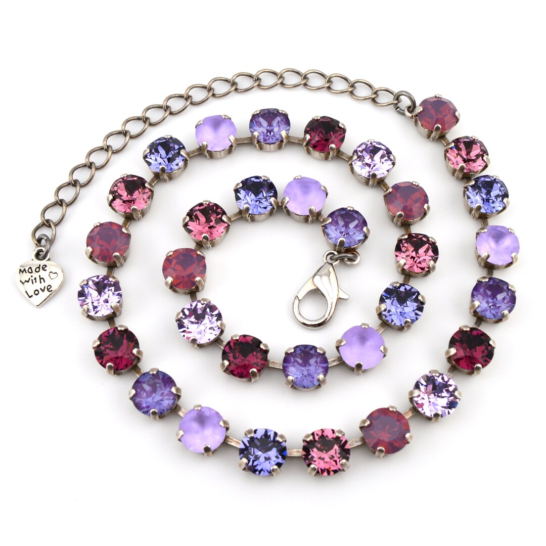 Crystal Jewelry, Necklace or Bracelet "purple Impulse" | Purple Crystal ...