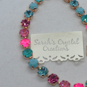 Candy Pink Genuine Austrian Crystal Necklace, Bracelet or Earrings - Etsy