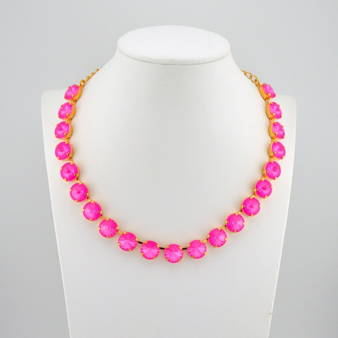 Crystal Jewelry, Necklace or Bracelet "electric Pink" | Neon Pink ...