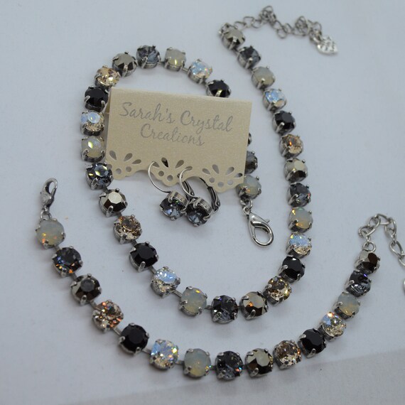 Sandy Opal Genuine Austrian Crystal Necklace Bracelet or - Etsy