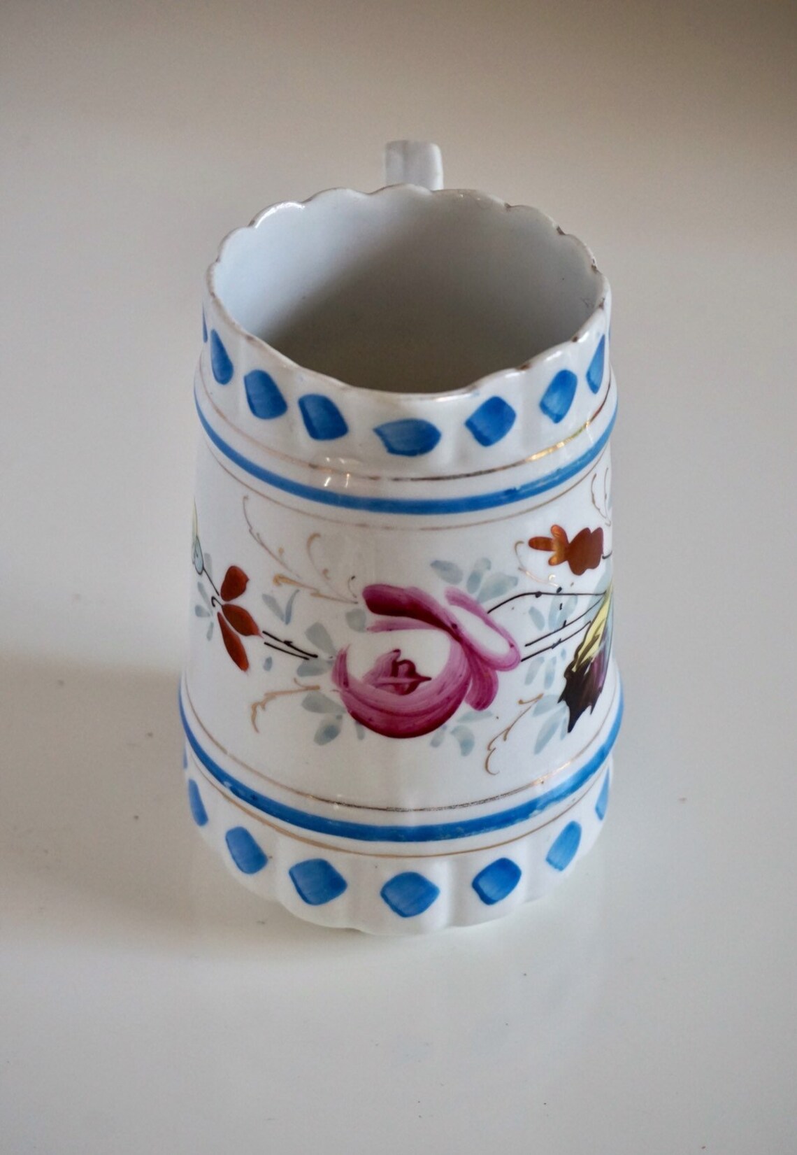 Antique Porcelain Floral Pitcher or Vase - Etsy