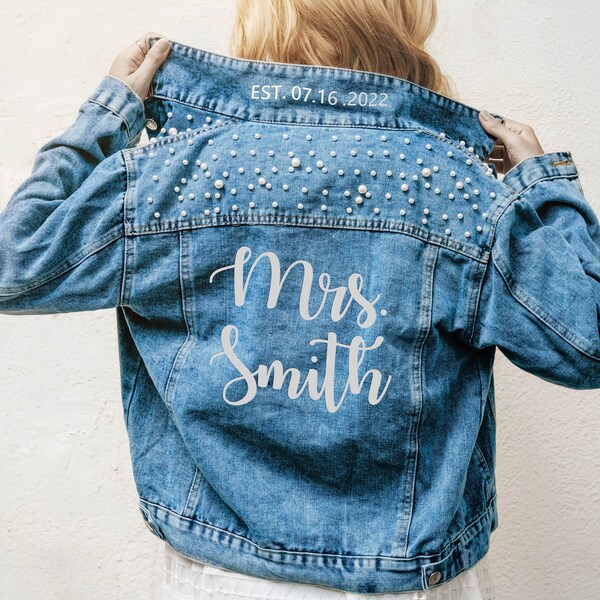 Personalized Jean Wedding Jacket - Etsy