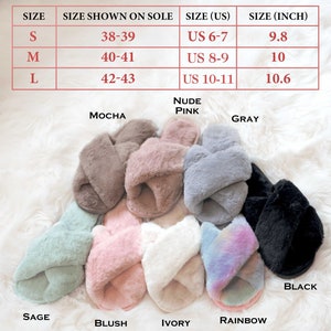 Custom Name Fluffy Slippers Personalized Gift for Best Friend ...