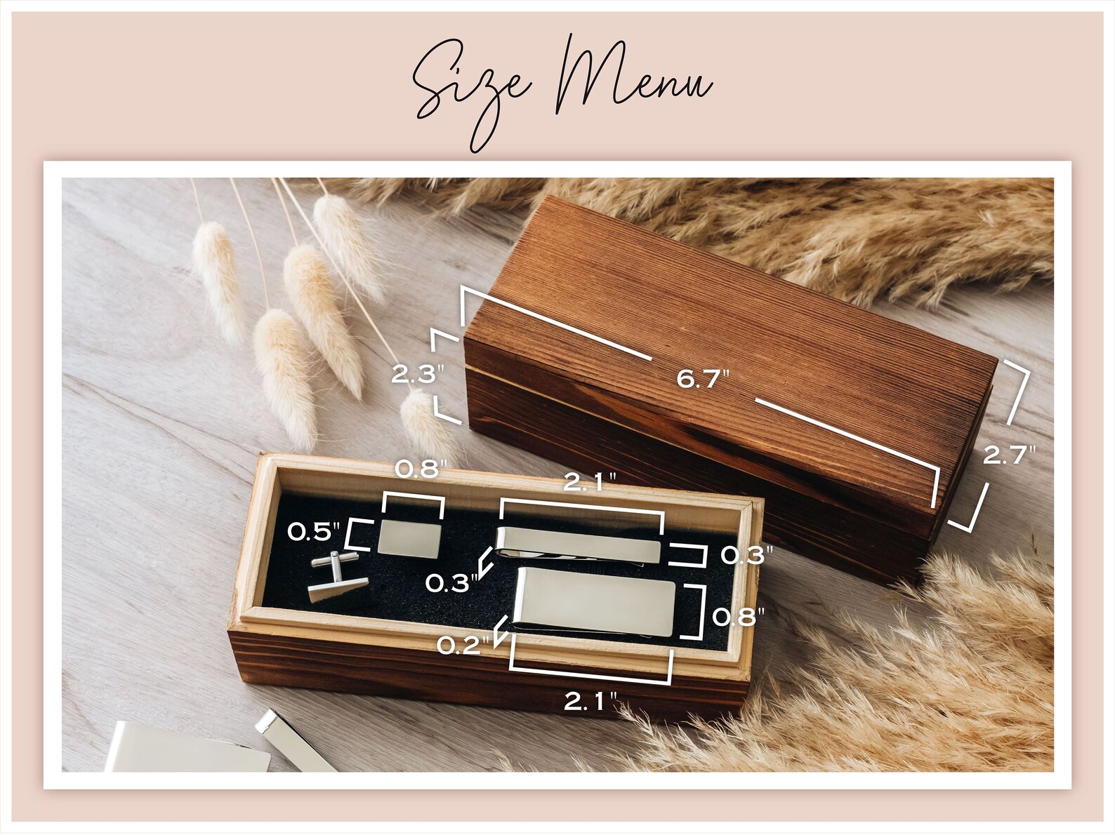 Groomsmen Gifts Box Set Custom Engraved Cuff Links Money - Etsy