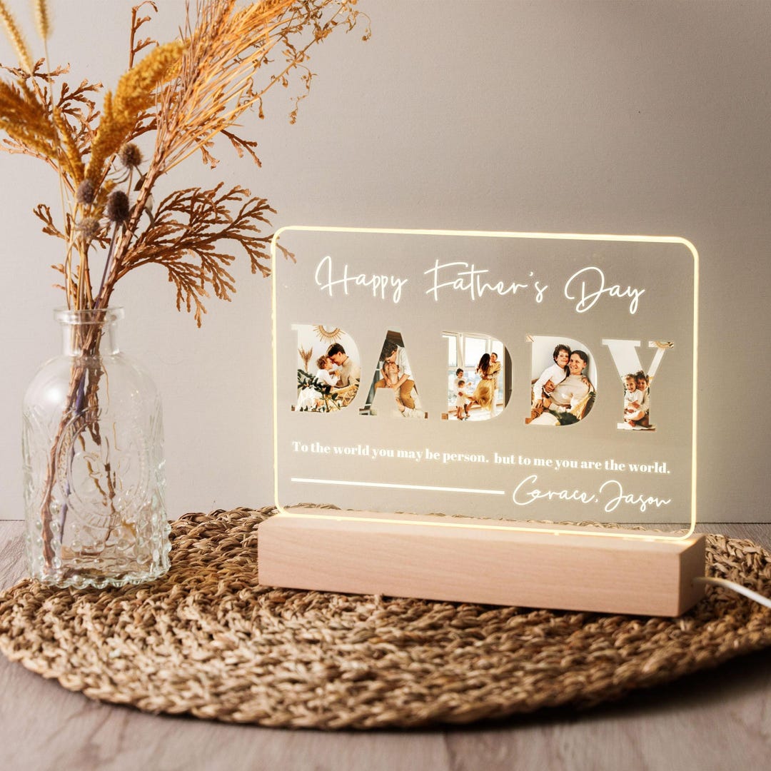 Personalized Photo Lamp Mother's Day Gifts, Gifts for Dad From Daughter ...