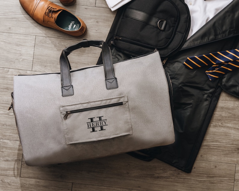 Personalized Weekender Bag Mens Garment Bag Custom Duffle - Etsy