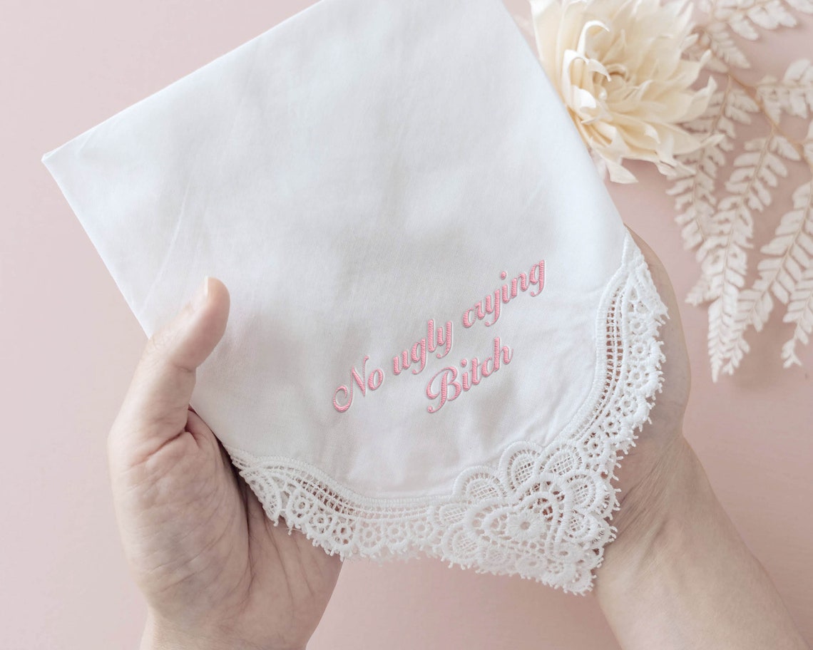 Personalized Wedding Handkerchief Custom Embroidery Lace - Etsy