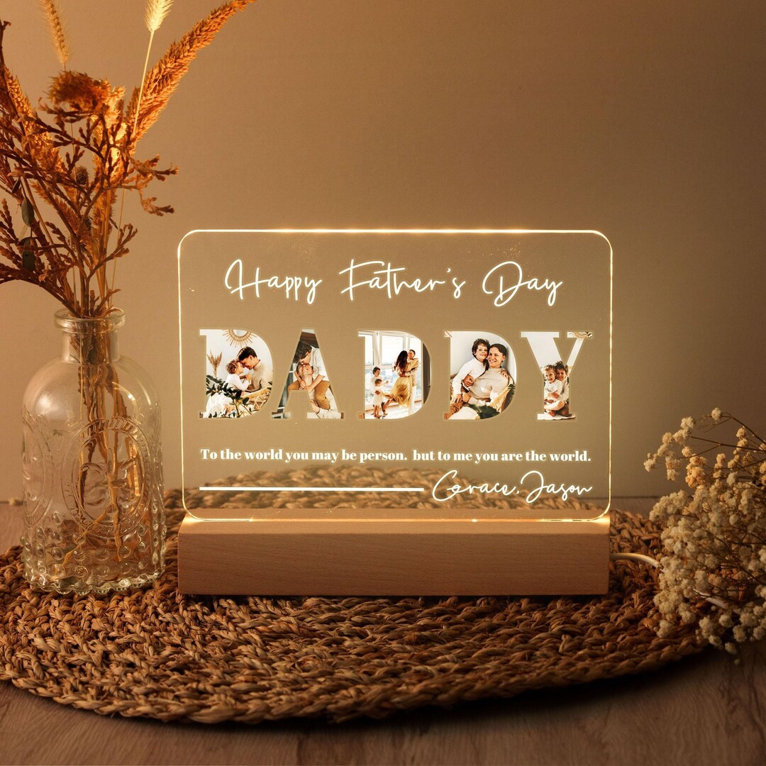 Personalized Photo Gift, Custom Photo Night Light, Gifts for Dad ...