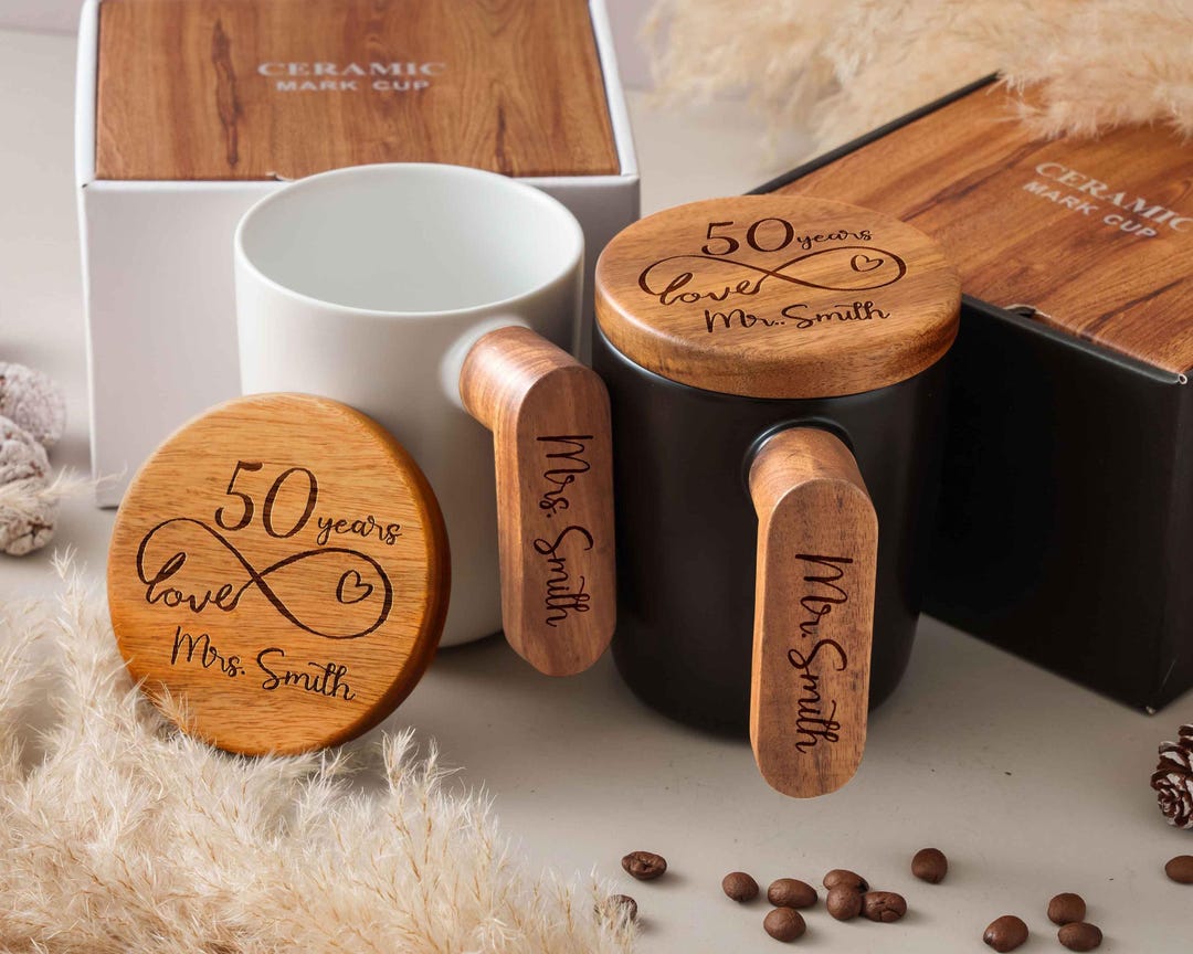 Custom Coffee Mug With Lid, Personalized Mug for Couple, His and Her ...