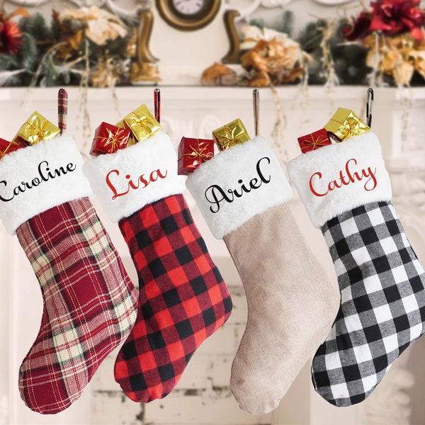 Plaid Stocking - Etsy