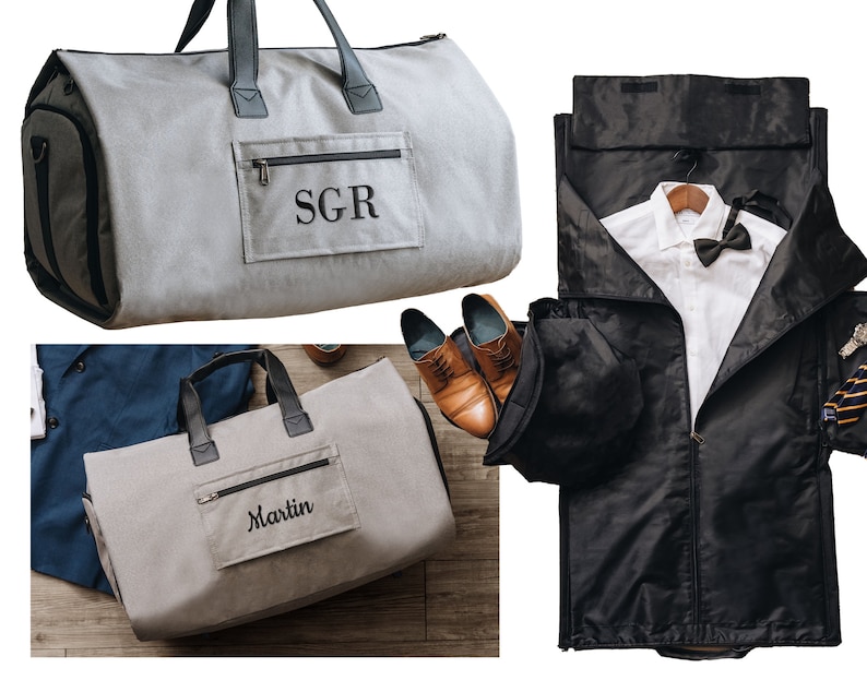 Personalized Weekender Bag Mens Garment Bag Custom Duffle - Etsy