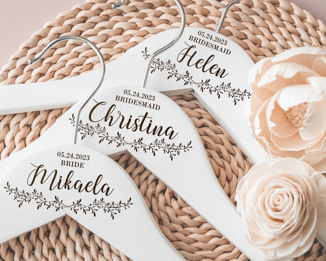 Bride Hanger, Bridesmaid Hangers, Personalized Hangers for Wedding ...