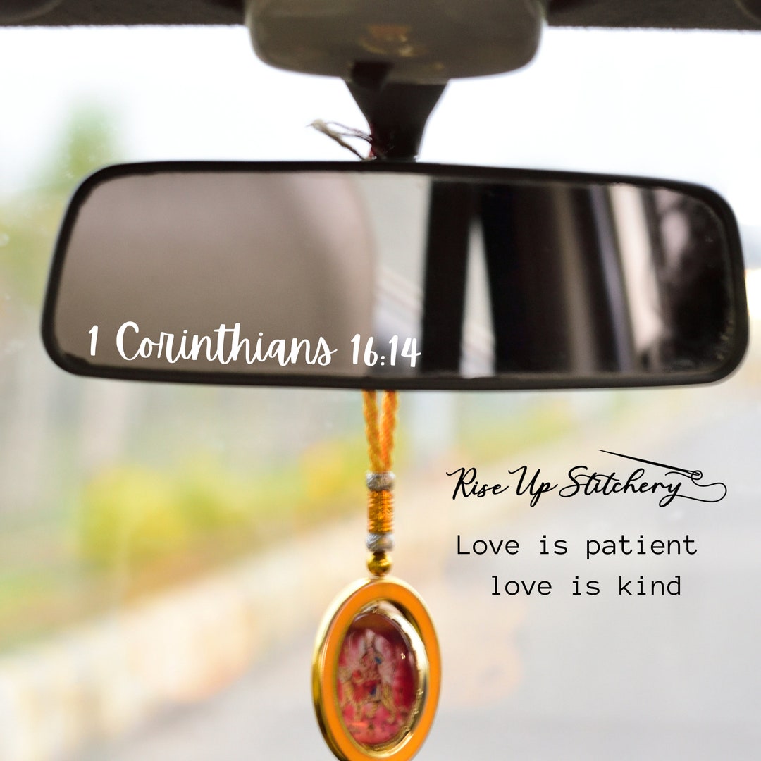Bible Verse Rear View Mirror Decal, Christian Car Decal, Christian Car ...