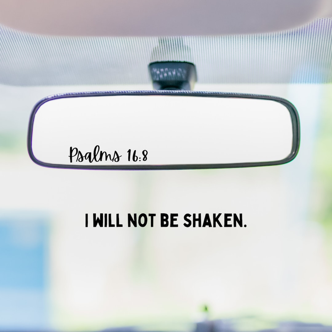 Bible Verse Rear View Mirror Decal, Christian Car Decal, Christian Car ...