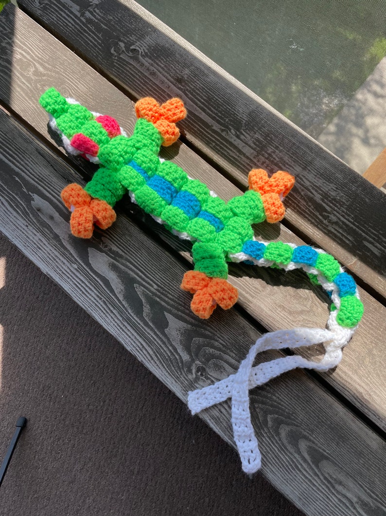 Crochet Beaded Lizard - Etsy
