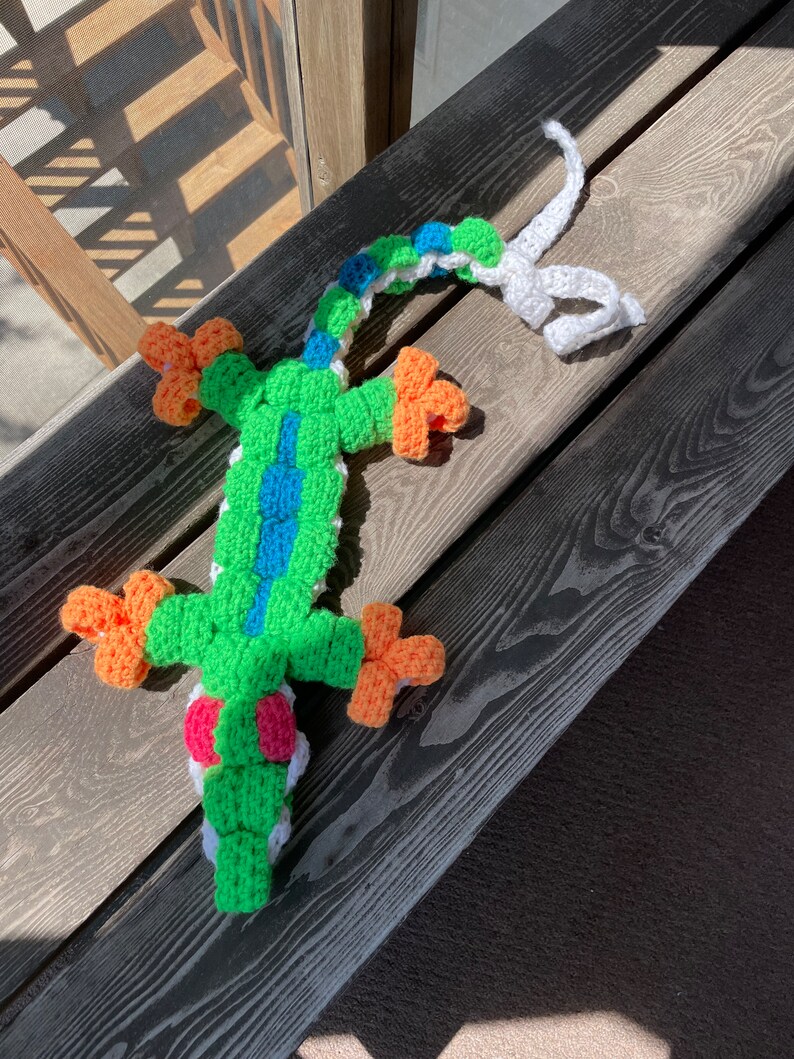 Crochet Beaded Lizard - Etsy
