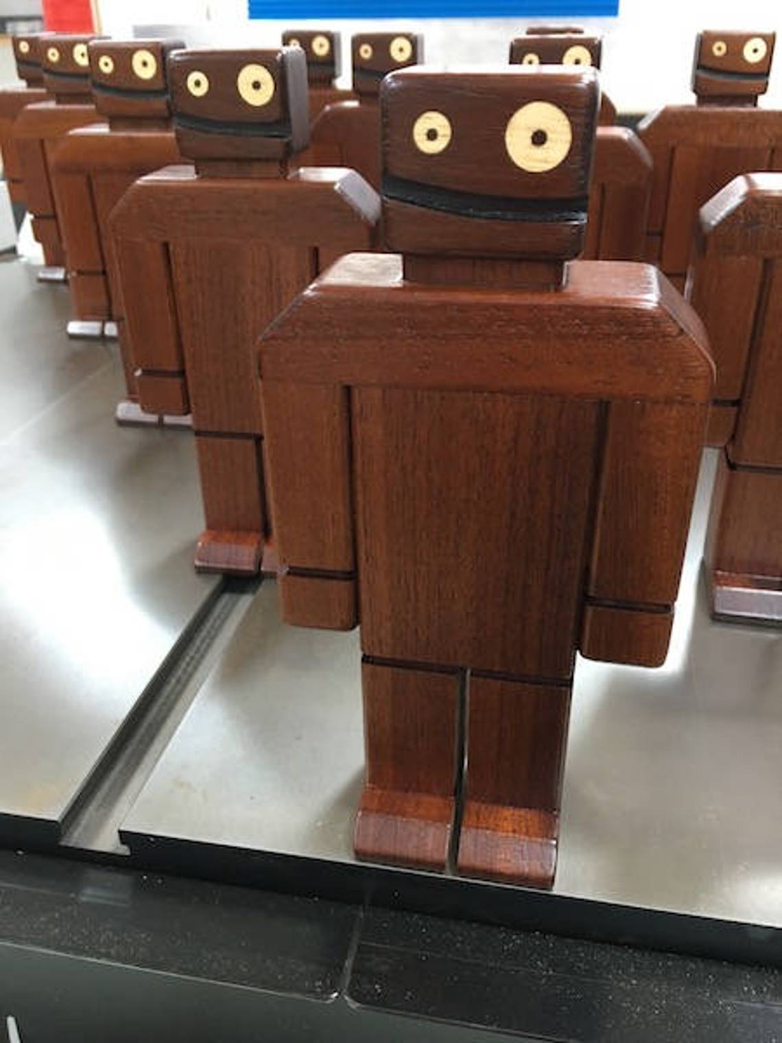 Handcrafted Solid Timber Collectable Wood Robot - Etsy.de