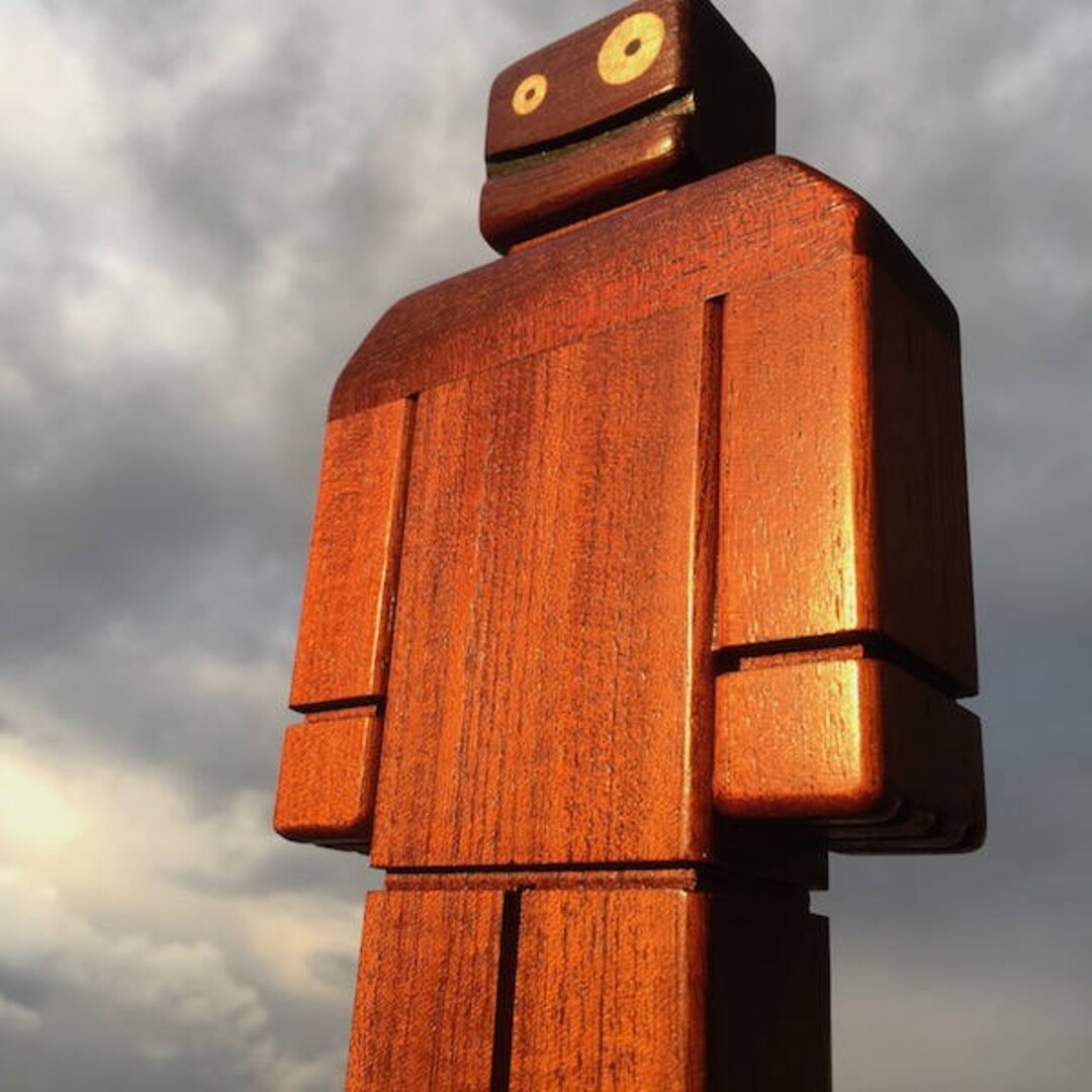 Handcrafted Solid Timber Collectable Wood Robot - Etsy.de