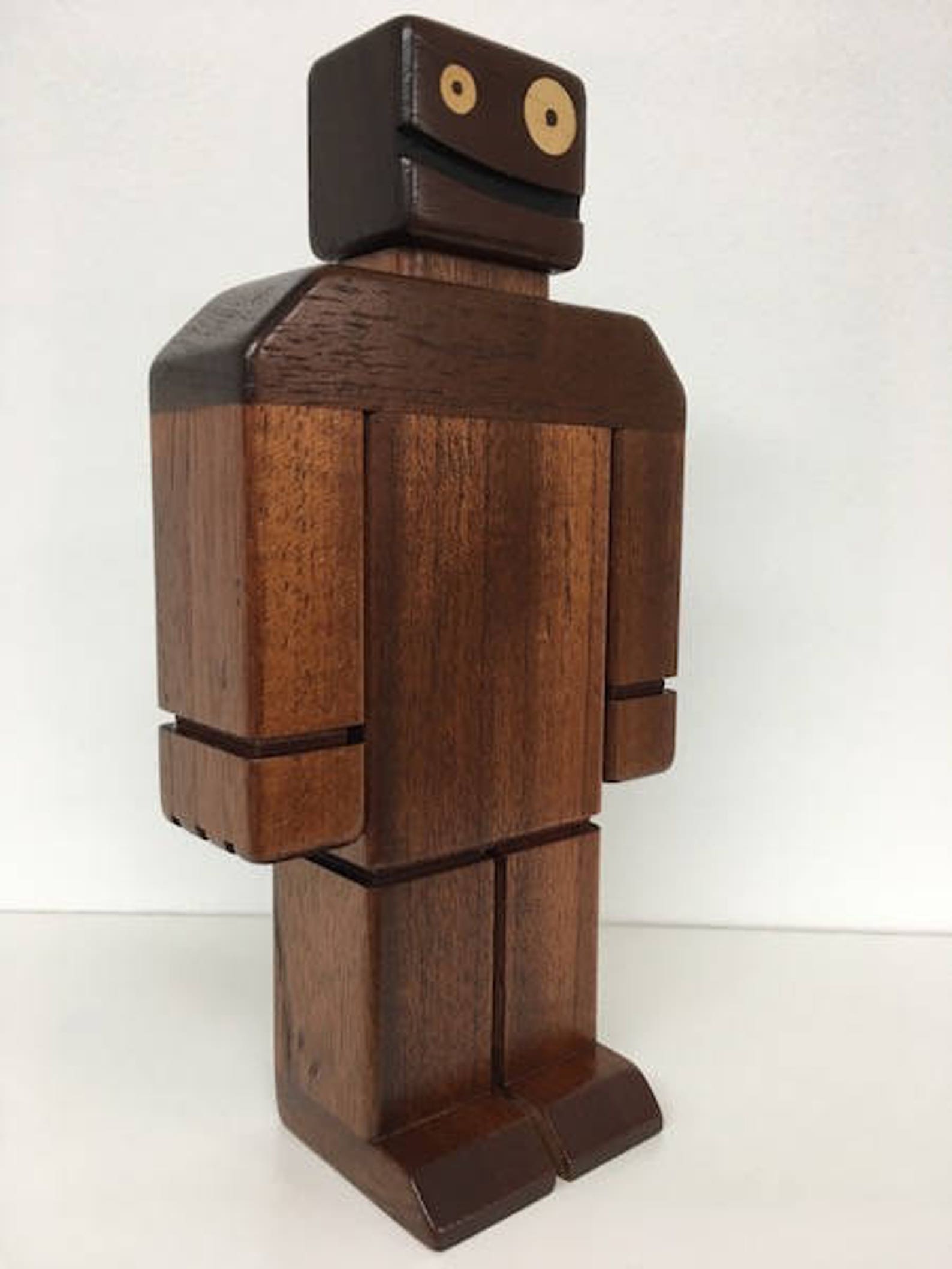 Handcrafted Solid Timber Collectable Wood Robot - Etsy.de