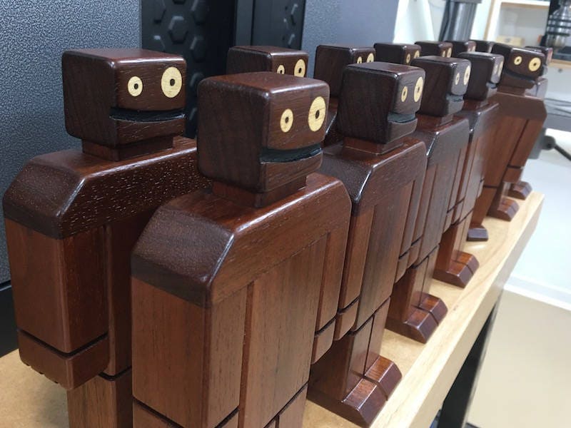 Handcrafted Solid Timber Collectable Wood Robot - Etsy.de