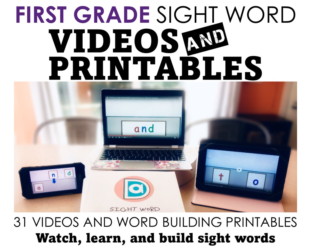 31 First Grade Sight Words - Education Digital Download - 31 Videos ...