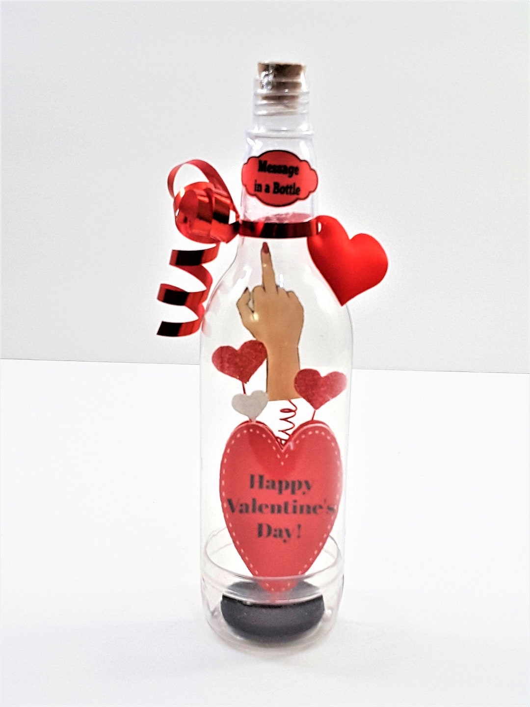 Middle Finger Valentine's Day Message in a Bottle, Funny Gift - Etsy