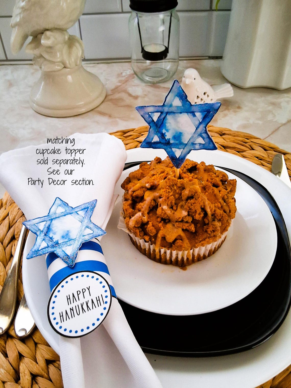 Hanukkah Cardstock Napkin Rings With Star of David, Jewish Stars ...