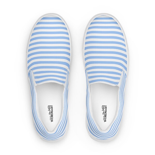 Blue Stripe Shoes - Etsy