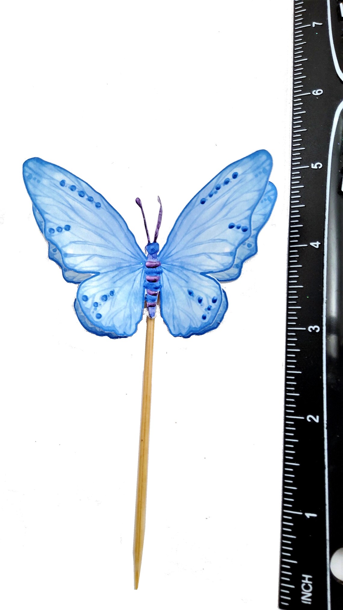 Blue Butterfly Cupcake Toppers Personalized Option for - Etsy