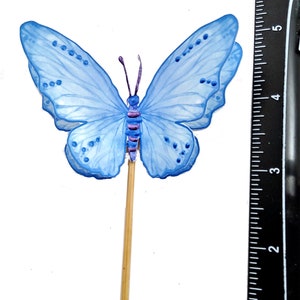 Blue Butterfly Cupcake Toppers, Personalized Option, for Mother's Day ...