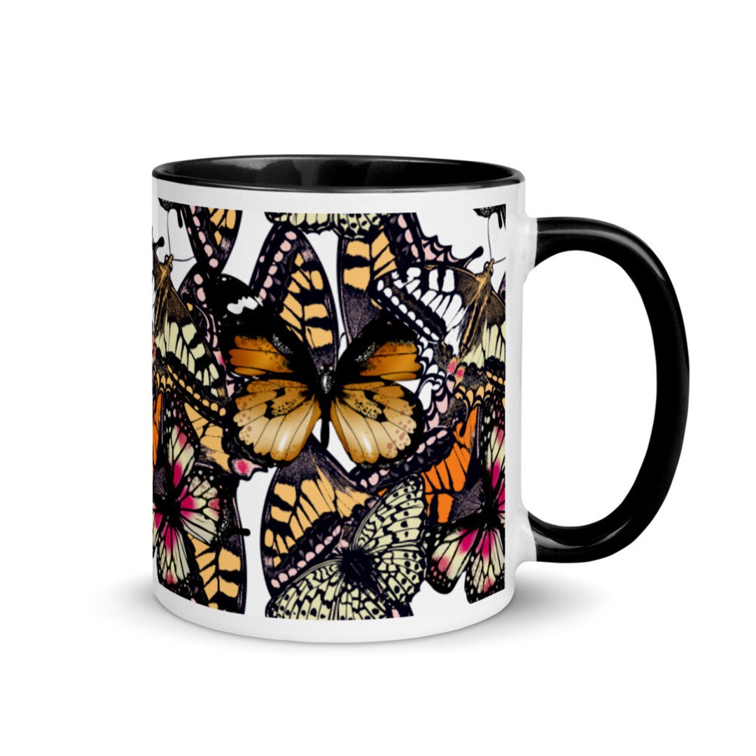Monarch Butterfly Coffee Mug, Coffee Cup, Tea Mug With Butterfly Design ...