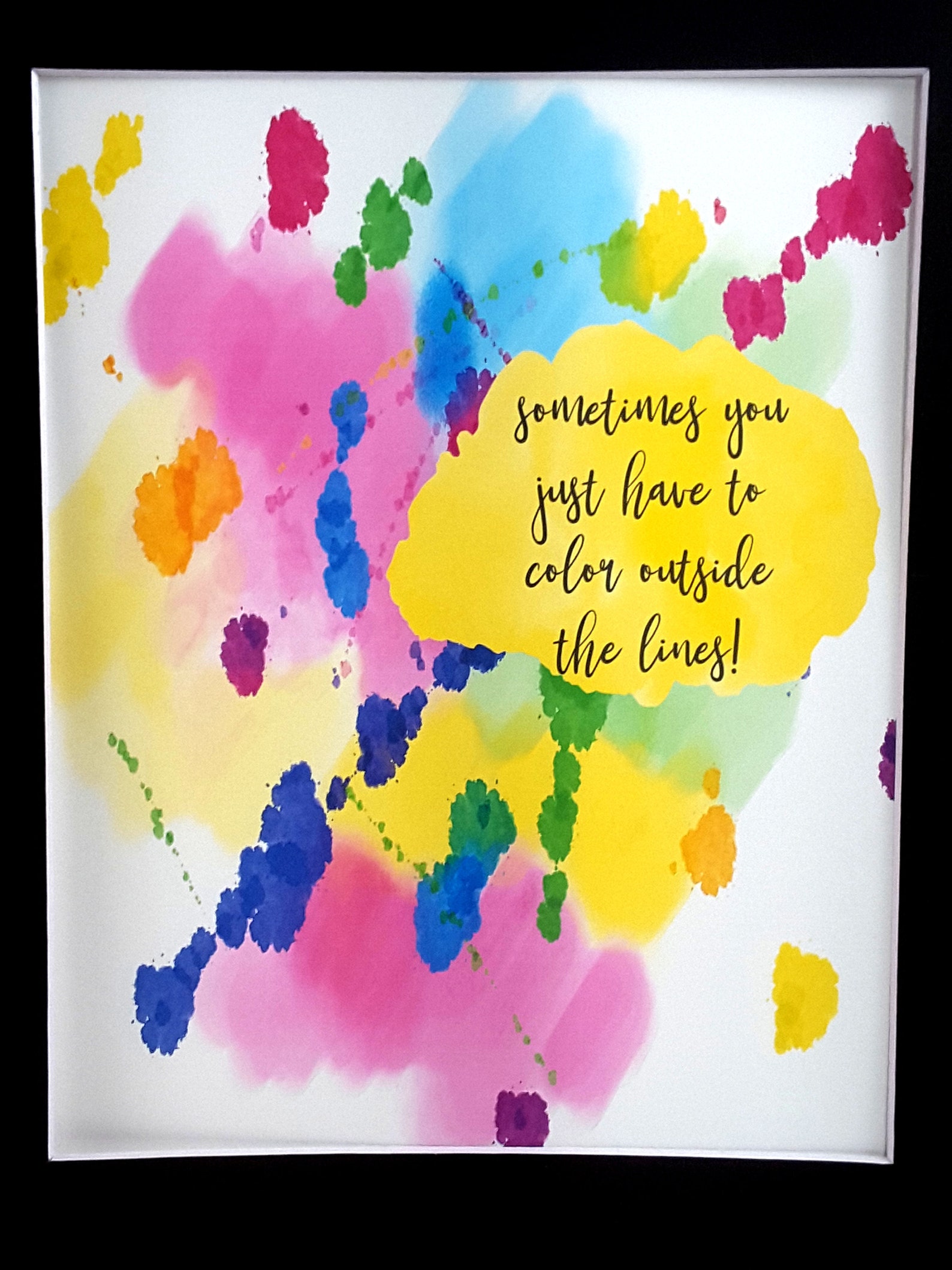 Message Watercolor Art Printcolorful Wall Decor Color - Etsy