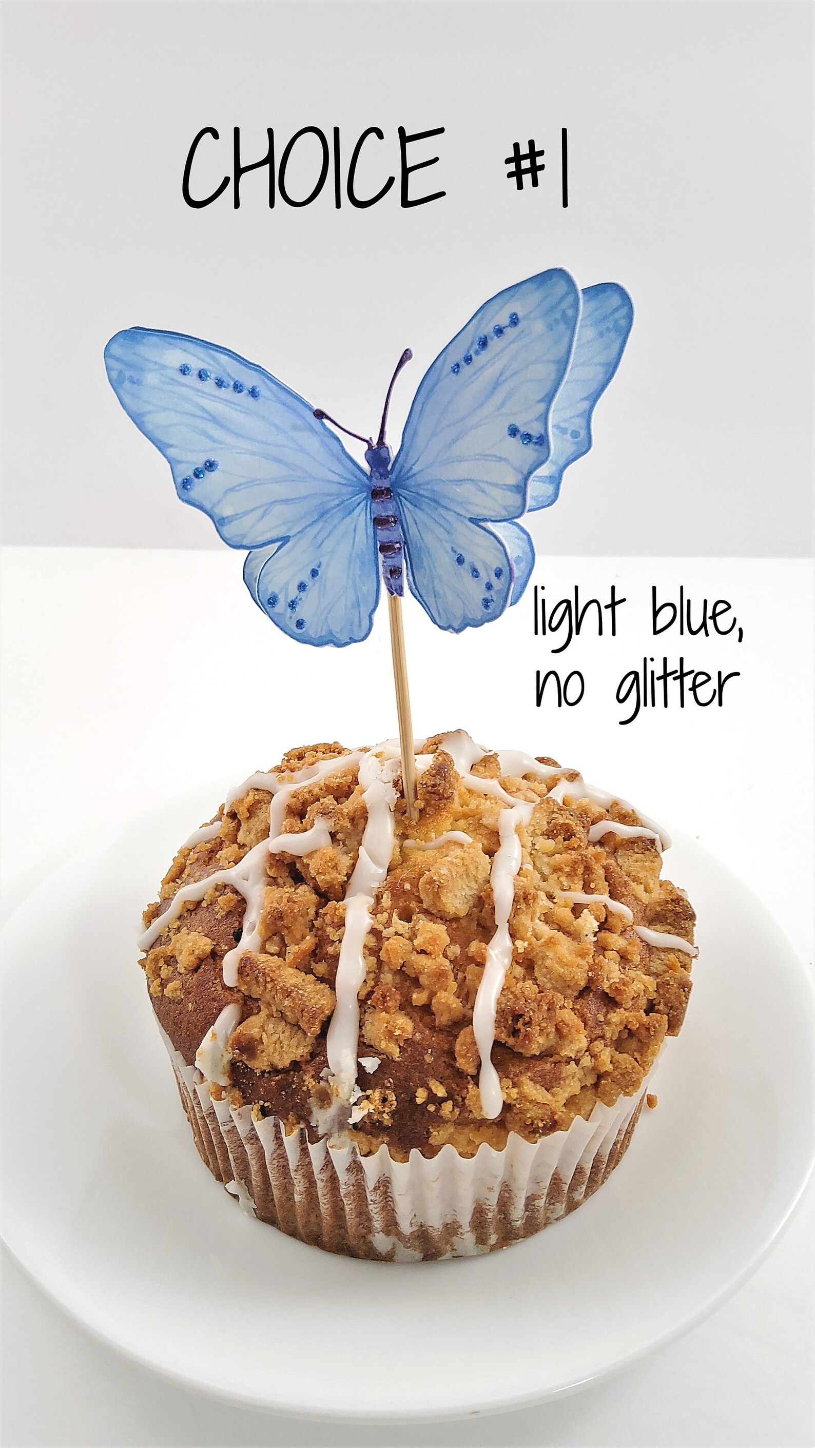 Blue Butterfly Cupcake Toppers Personalized Option for - Etsy