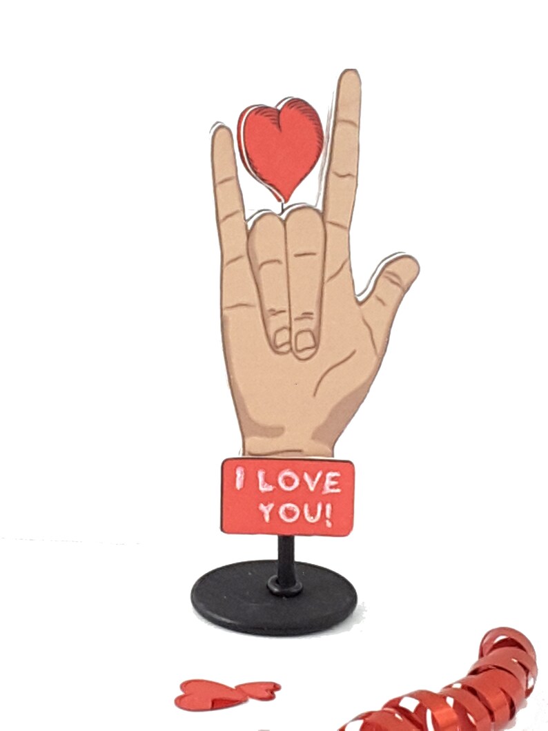 Valentine Message in a Bottle Sign Language for I Love You | Etsy