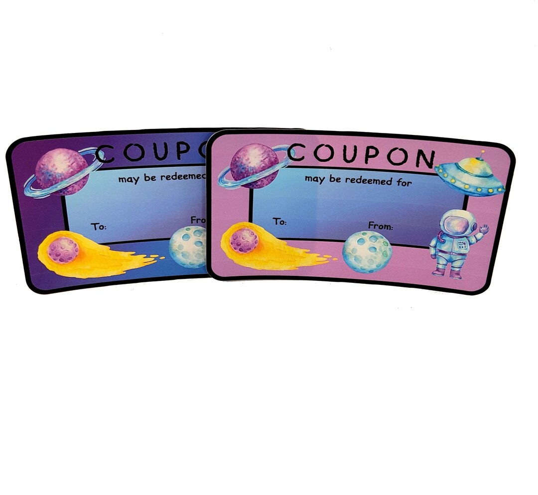 Space Theme DIY Kids Coupons, Teacher Rewards (digital Download) - Etsy
