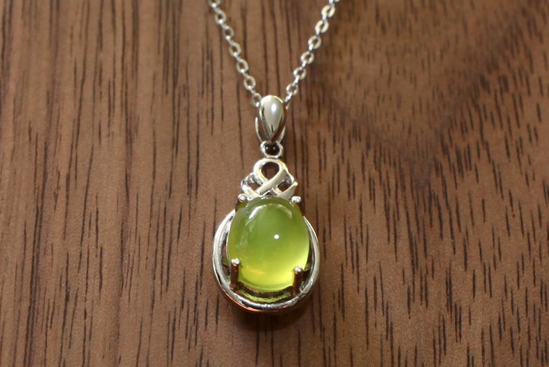 NATURAL PREHNITE Golden Prehnite Necklace Golden Prehnite | Etsy