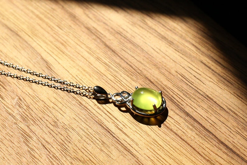 NATURAL PREHNITE Golden Prehnite Necklace Golden Prehnite - Etsy