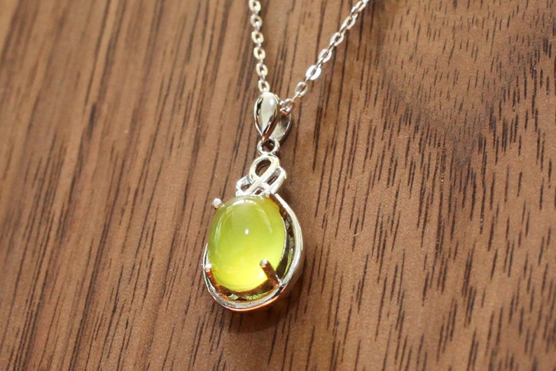 NATURAL PREHNITE Golden Prehnite Necklace Golden Prehnite | Etsy
