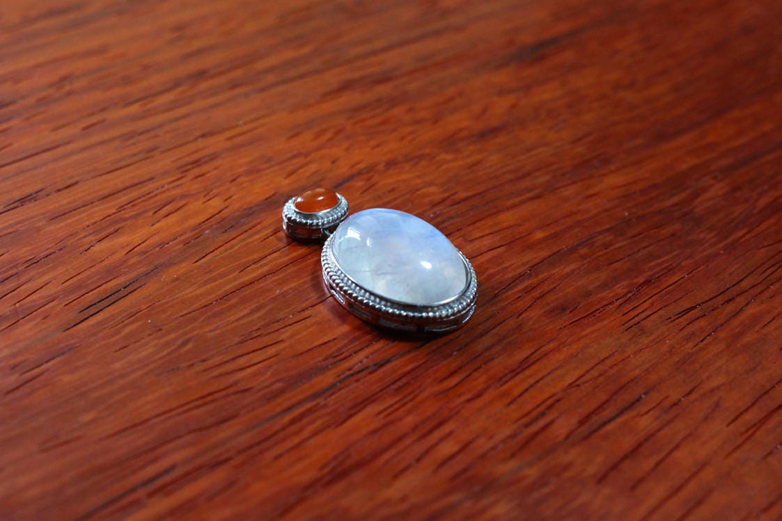 Natural Moonstone, Moonstone Garnet, Moonstone Necklace, Moonstone ...