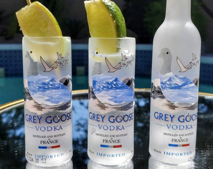 Set of 2 Mini Grey Goose Shot Glasses - Etsy
