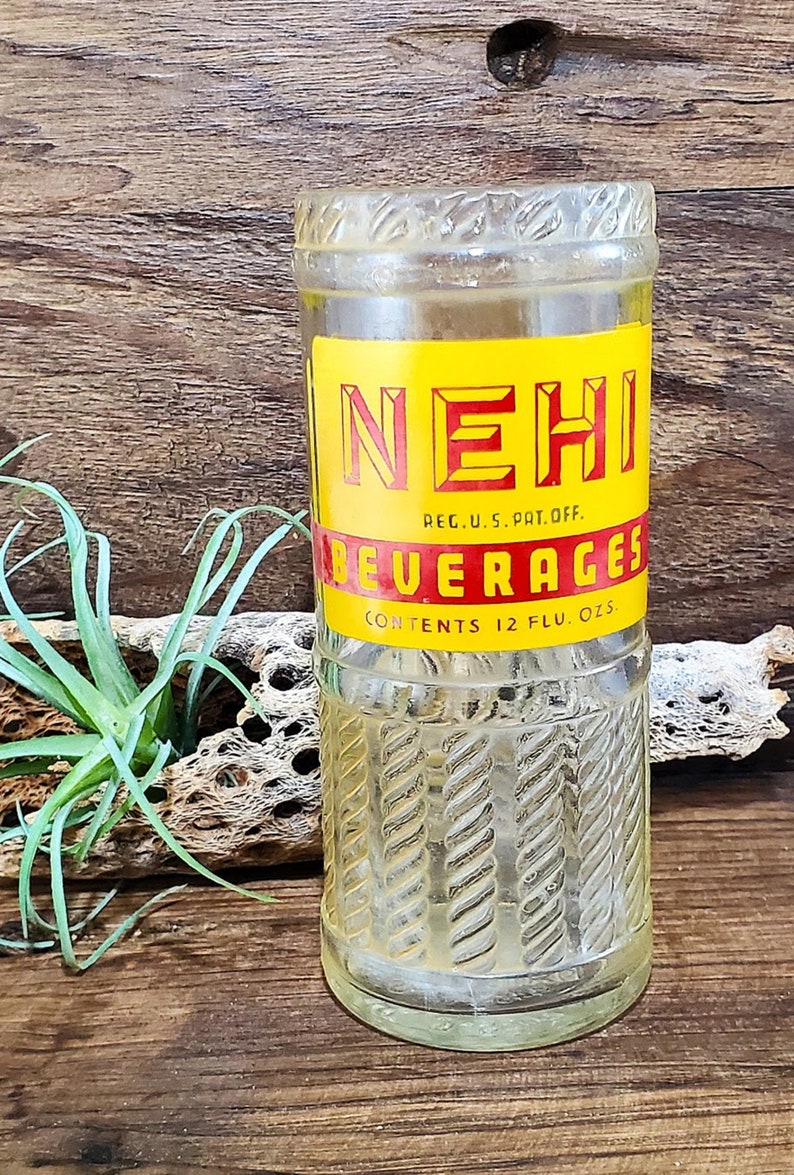 One 1925 Nehi Soda Bottle Glass - Etsy