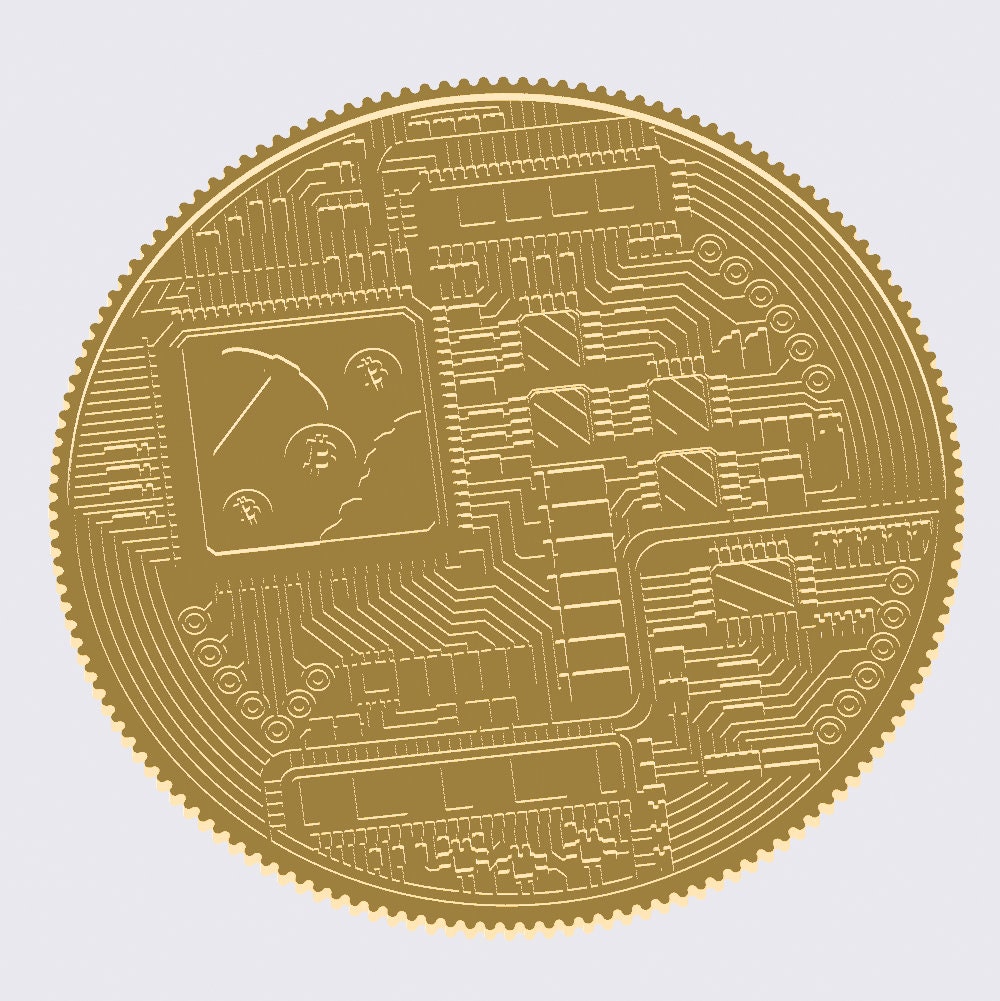 Bitcoin Iconic Coin Design 3D Print STL File - Etsy