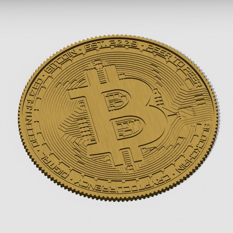 Bitcoin Iconic Coin Design 3D Print STL File - Etsy